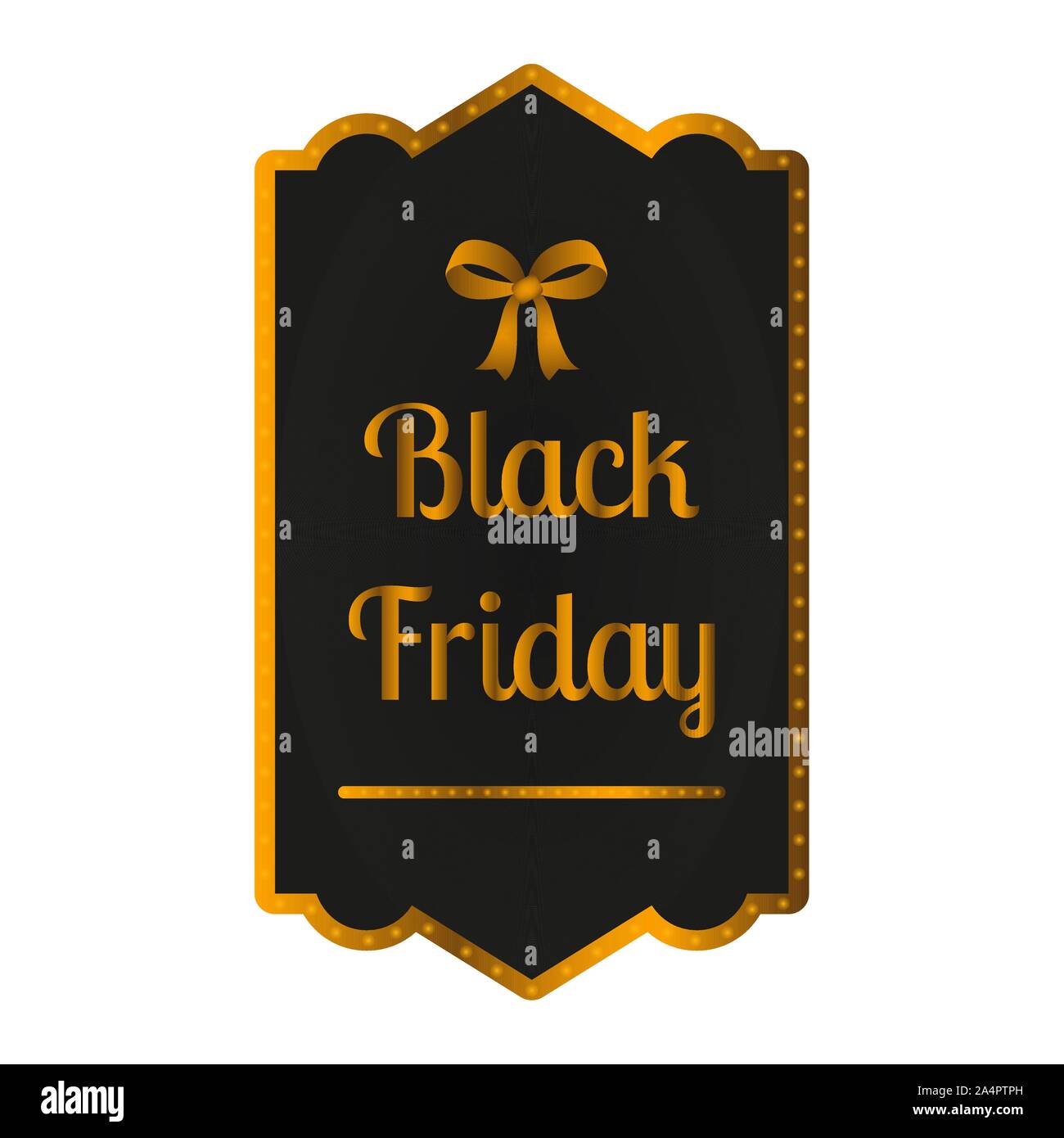 Elegant black friday label with text - Vector illustration Stock Vector ...