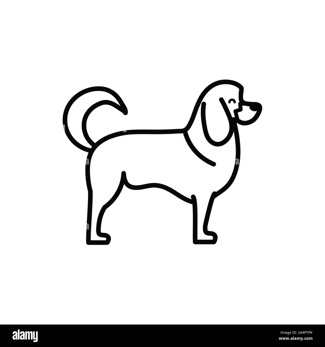 Dog icon design, Mascot pet animal nature cute and puppy theme Vector ...