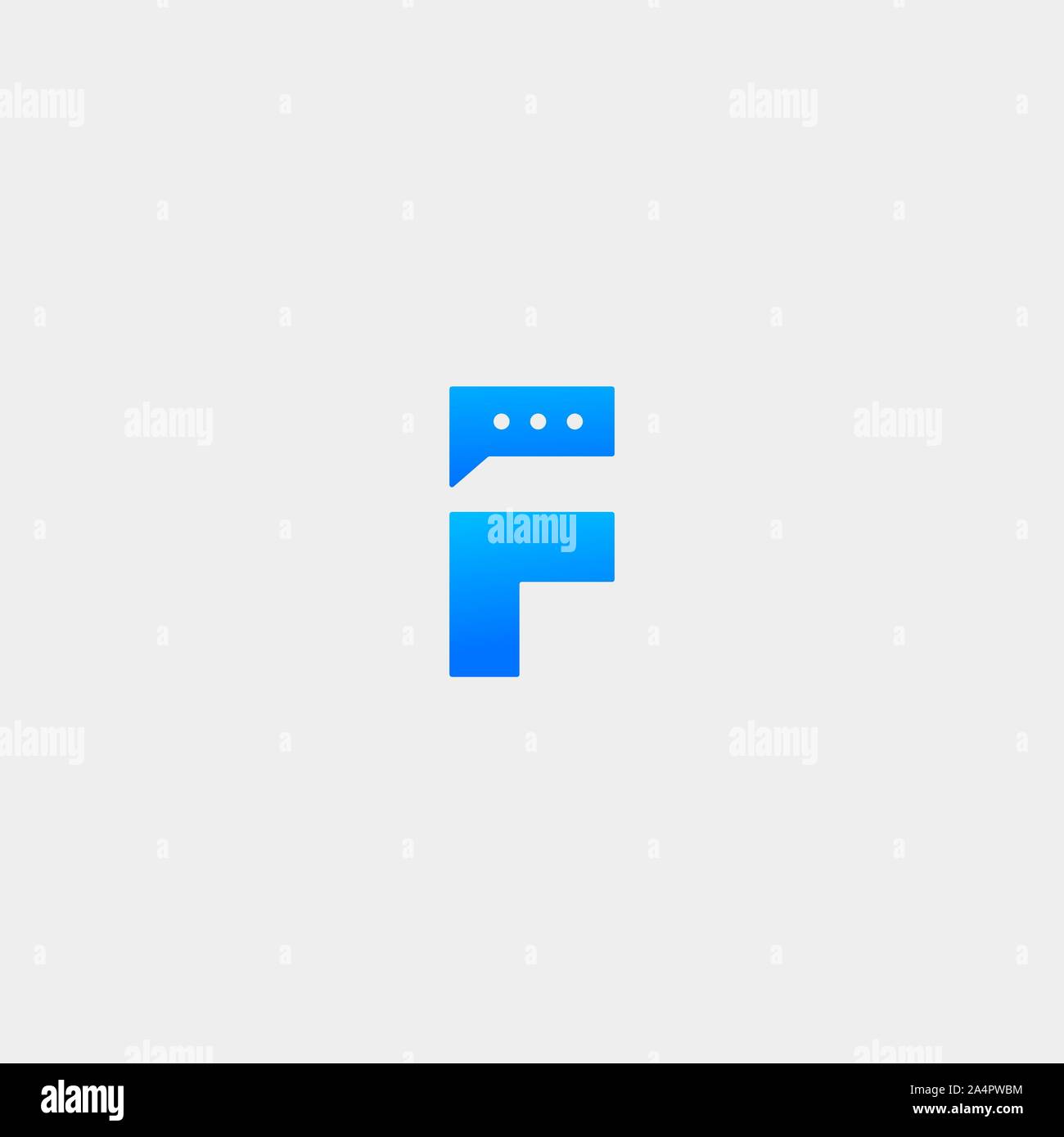 Letter F Chat Logo Template Vector Design Stock Vector Image & Art - Alamy