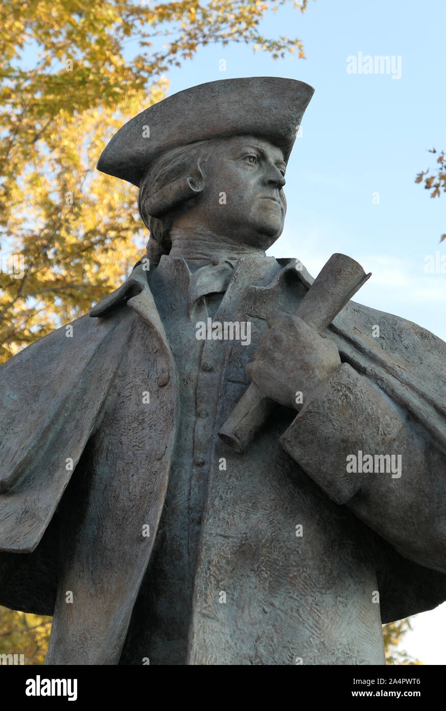 John Adams statue in Quincy Center Massachusetts Stock Photo - Alamy