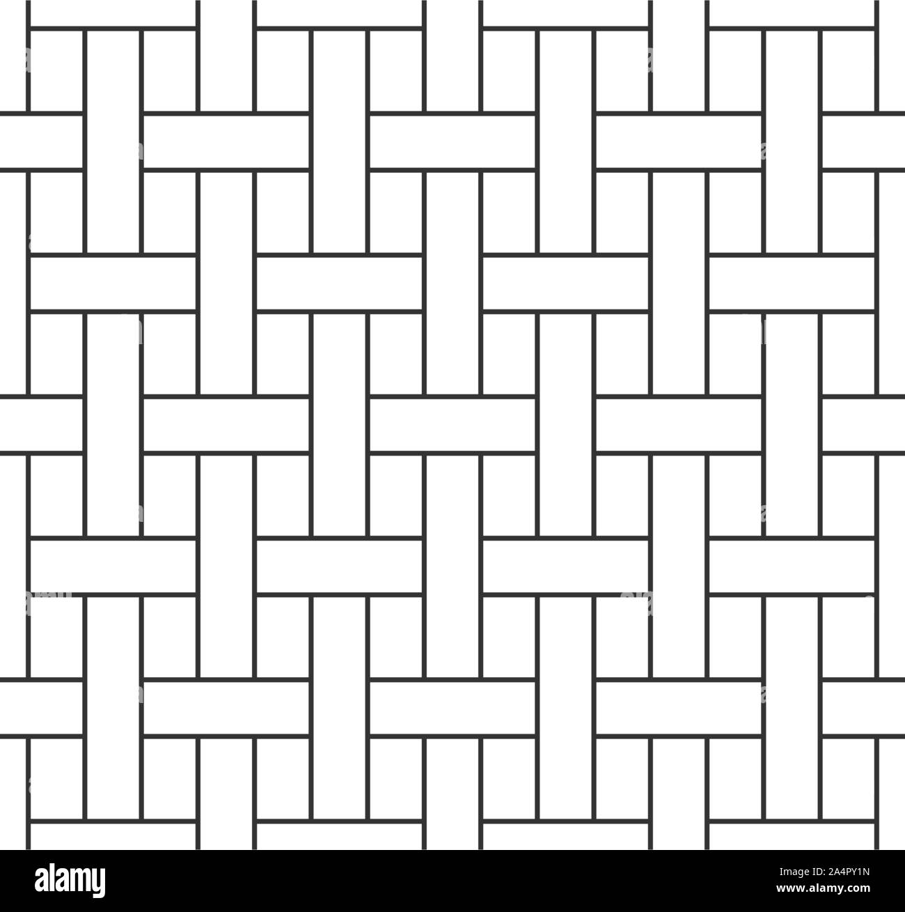 Abstract basketwork seamless pattern, black grating line on white ...