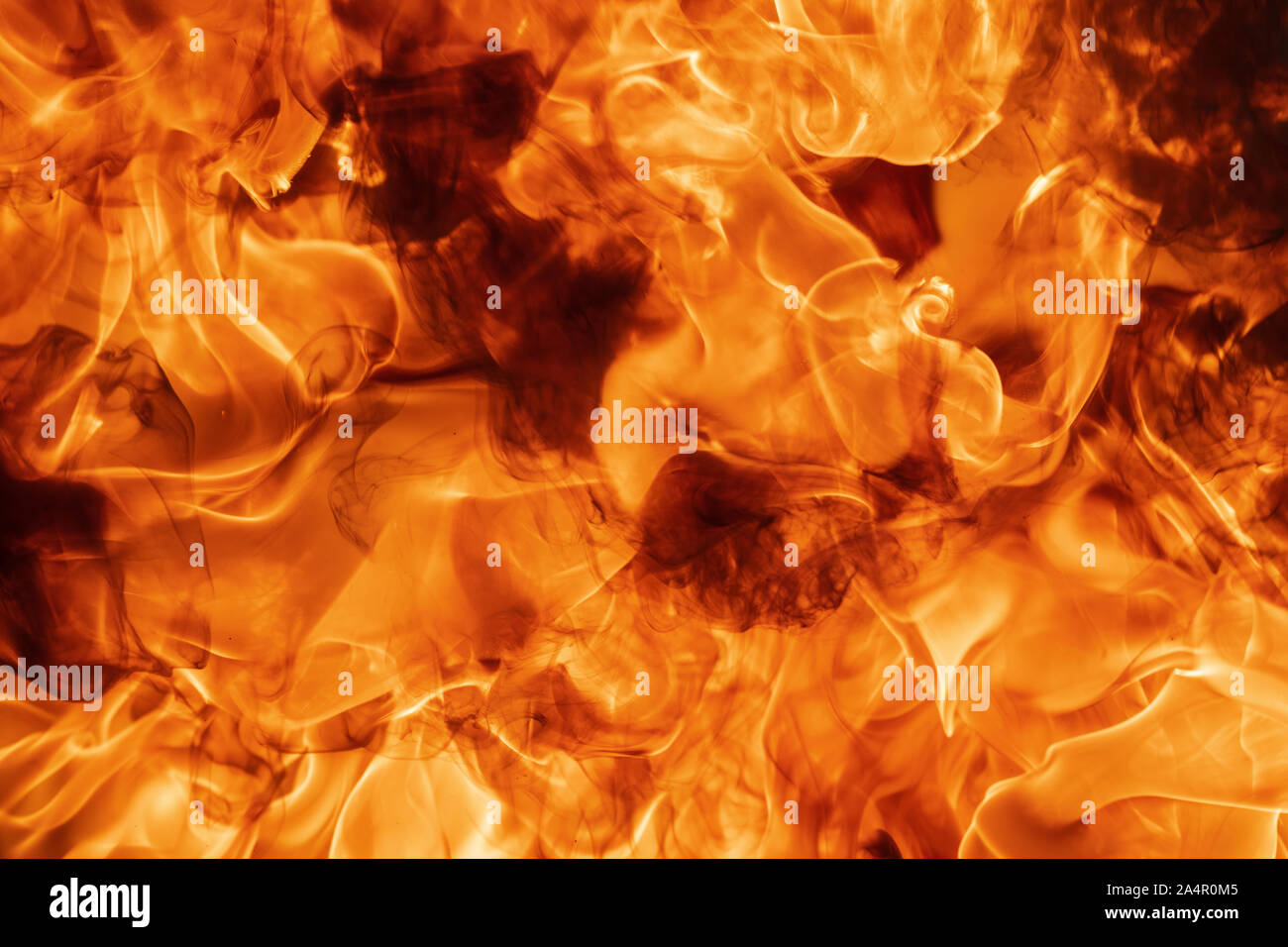 Abstract red fire natural texture with flames. Beautiful dangerous ...