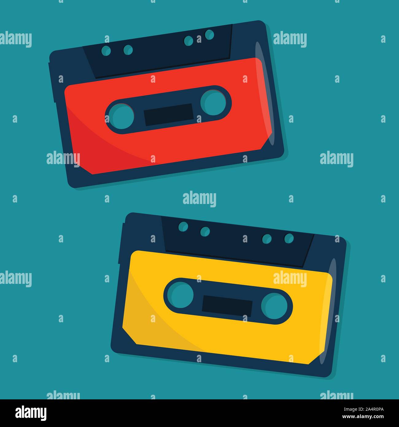 audio cassette vector illustration Stock Vector Image & Art - Alamy