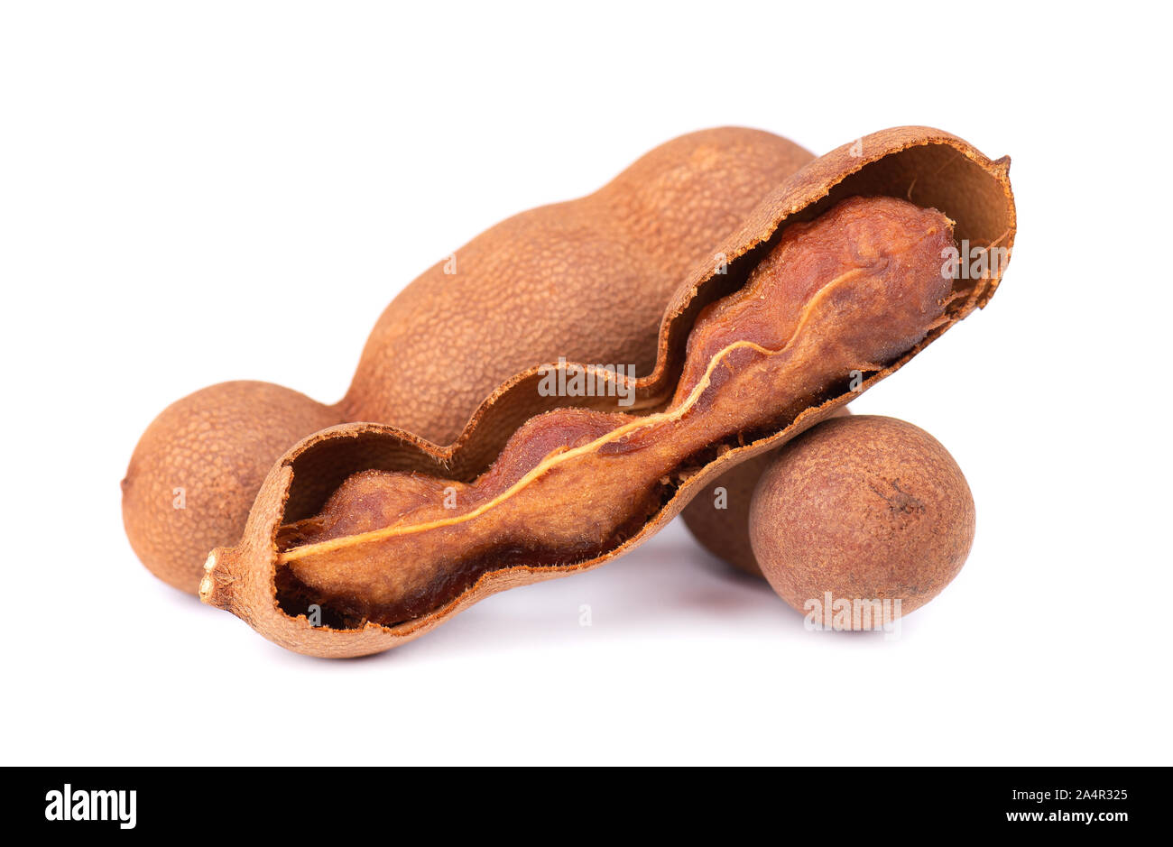 Sweet tamarind isolated on white background. Fresh tamarind fruit Stock ...
