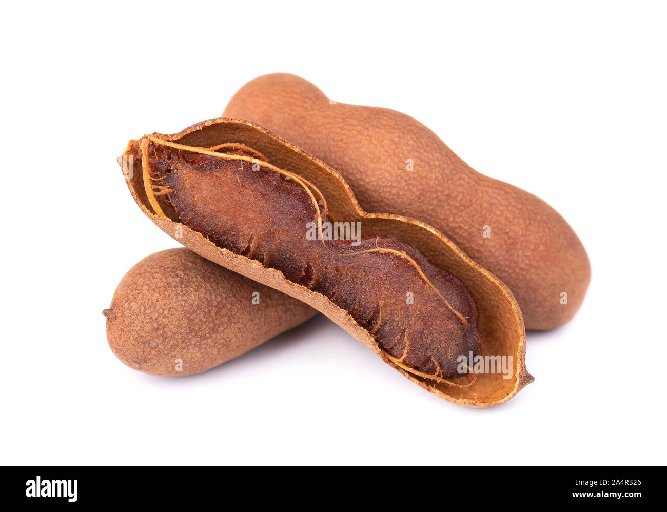 Sweet tamarind isolated on white background. Fresh tamarind fruit Stock ...