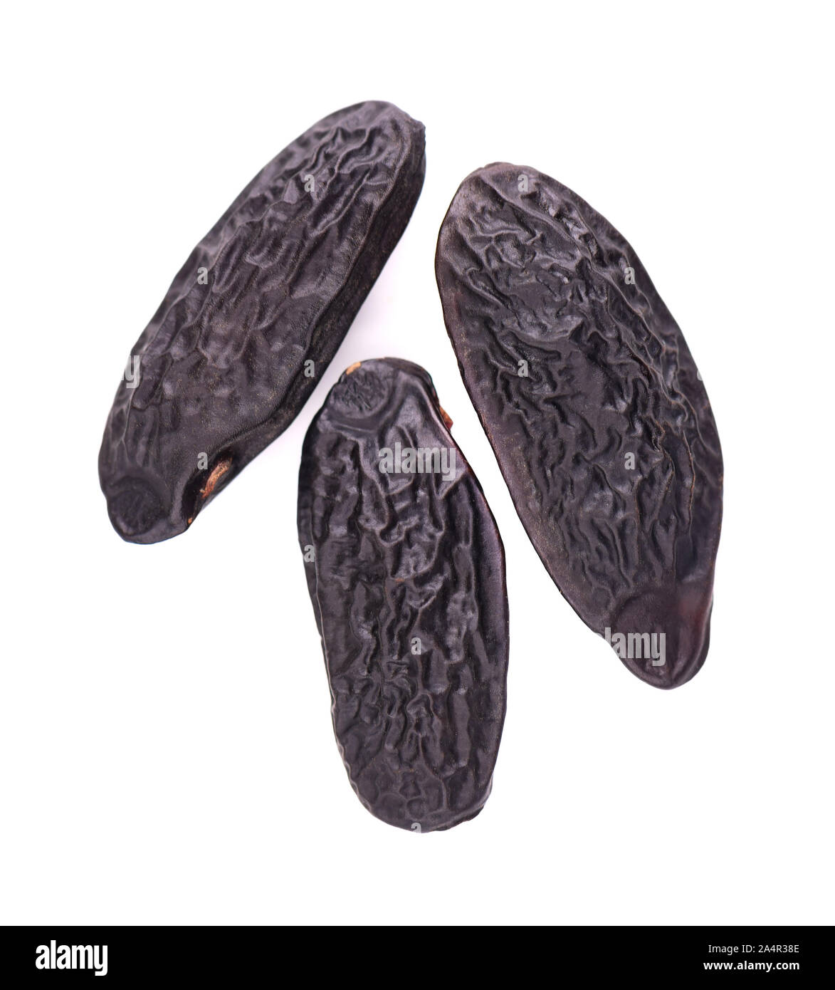 Tonka beans isolated on white background. Bean of Dipteryx odorata ...
