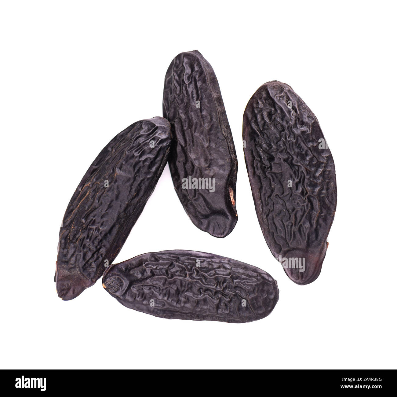 Tonka beans isolated on white background. Bean of Dipteryx odorata ...