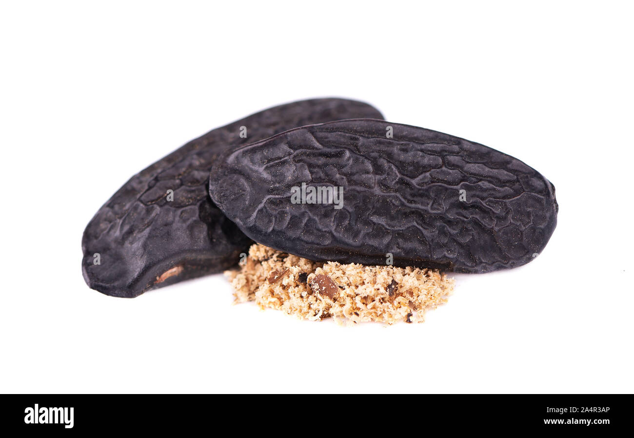 Tonka beans isolated on white background. Bean of Dipteryx odorata ...