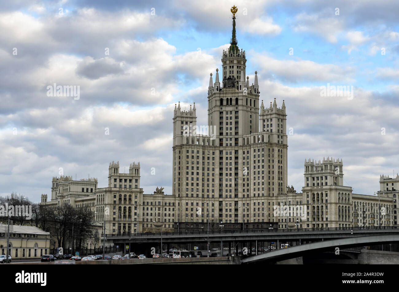 High rise building on kotelnicheskaya embankment hi-res stock ...