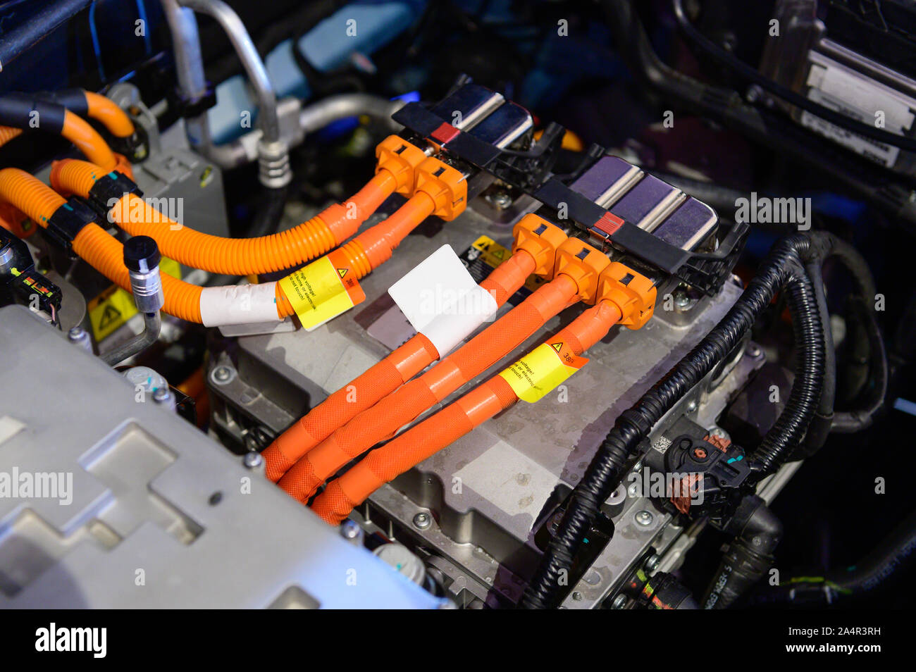 Close up of cable in electric car engine Stock Photo - Alamy