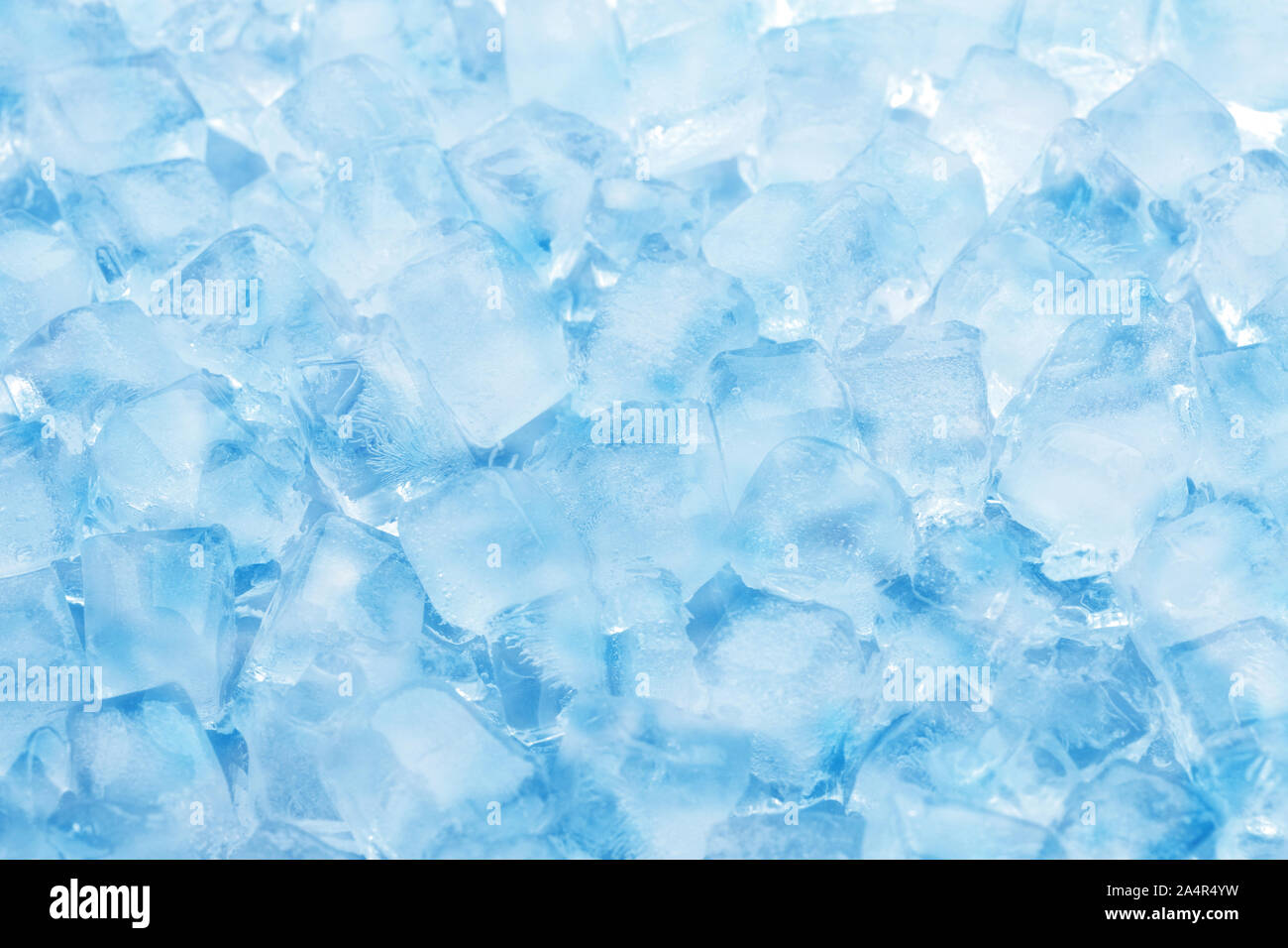 winter clear blue ice cube texture or natural cold background Stock ...