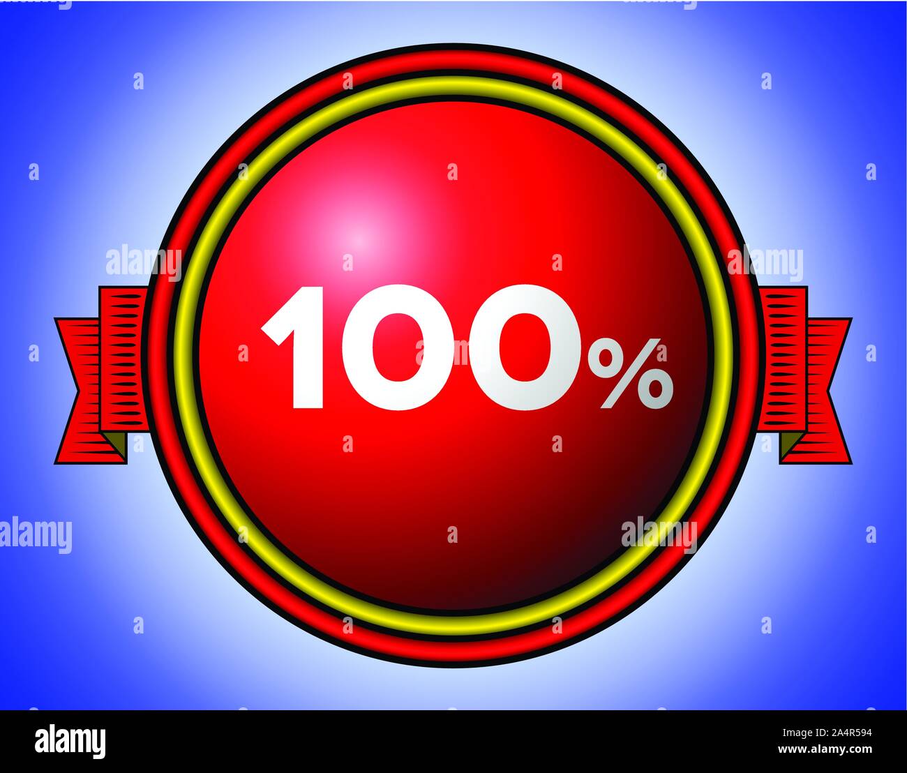 Vintage 100% sign Stock Vector Image & Art - Alamy