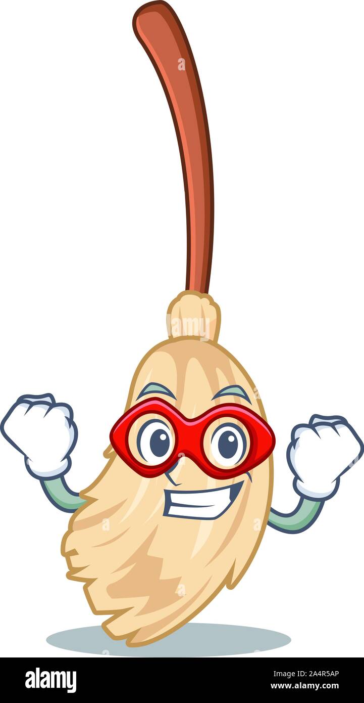 Super hero broom with the in cartoon shape Stock Vector Image & Art - Alamy