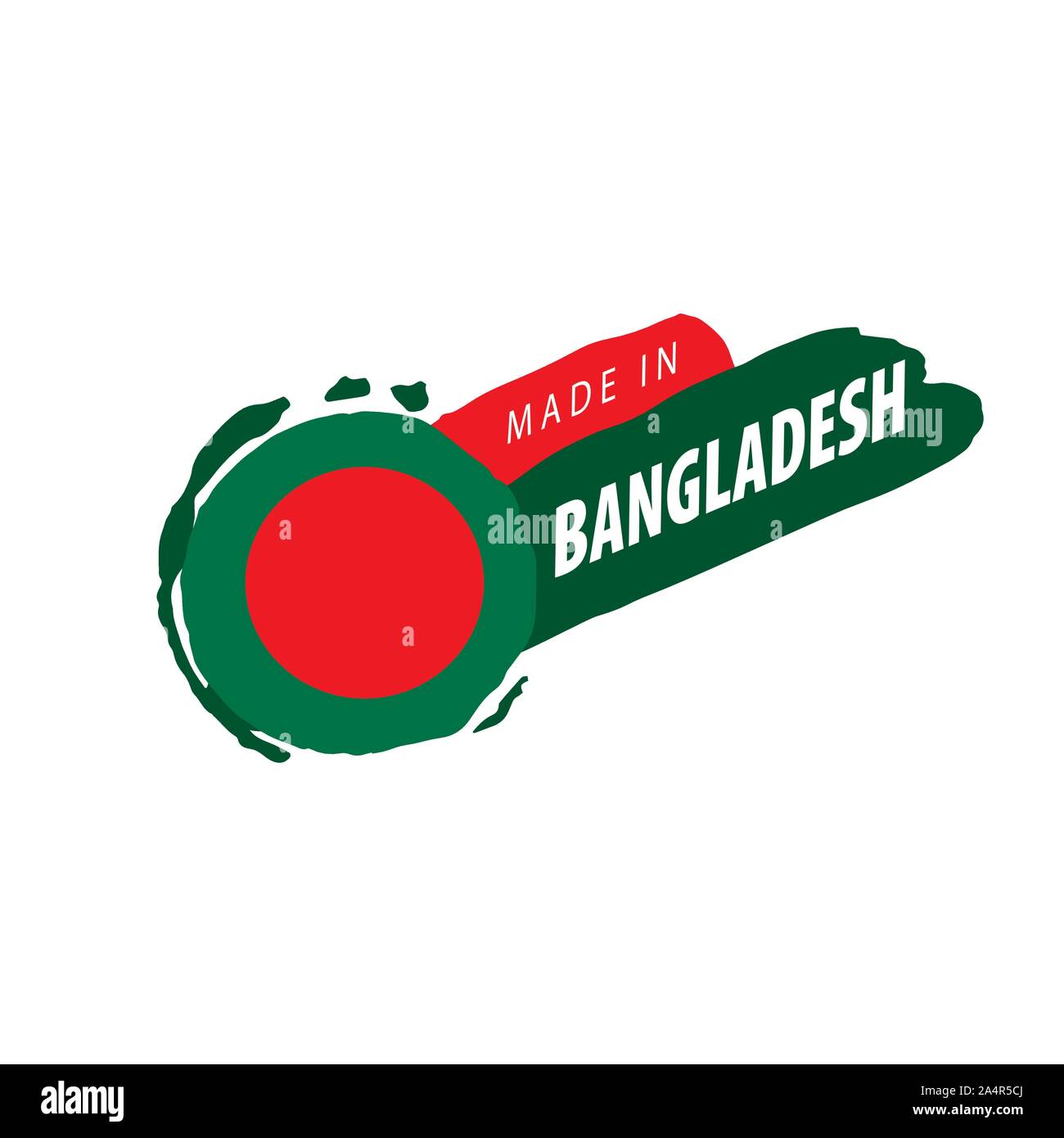 Bangladesh flag, vector illustration on a white background Stock Vector ...