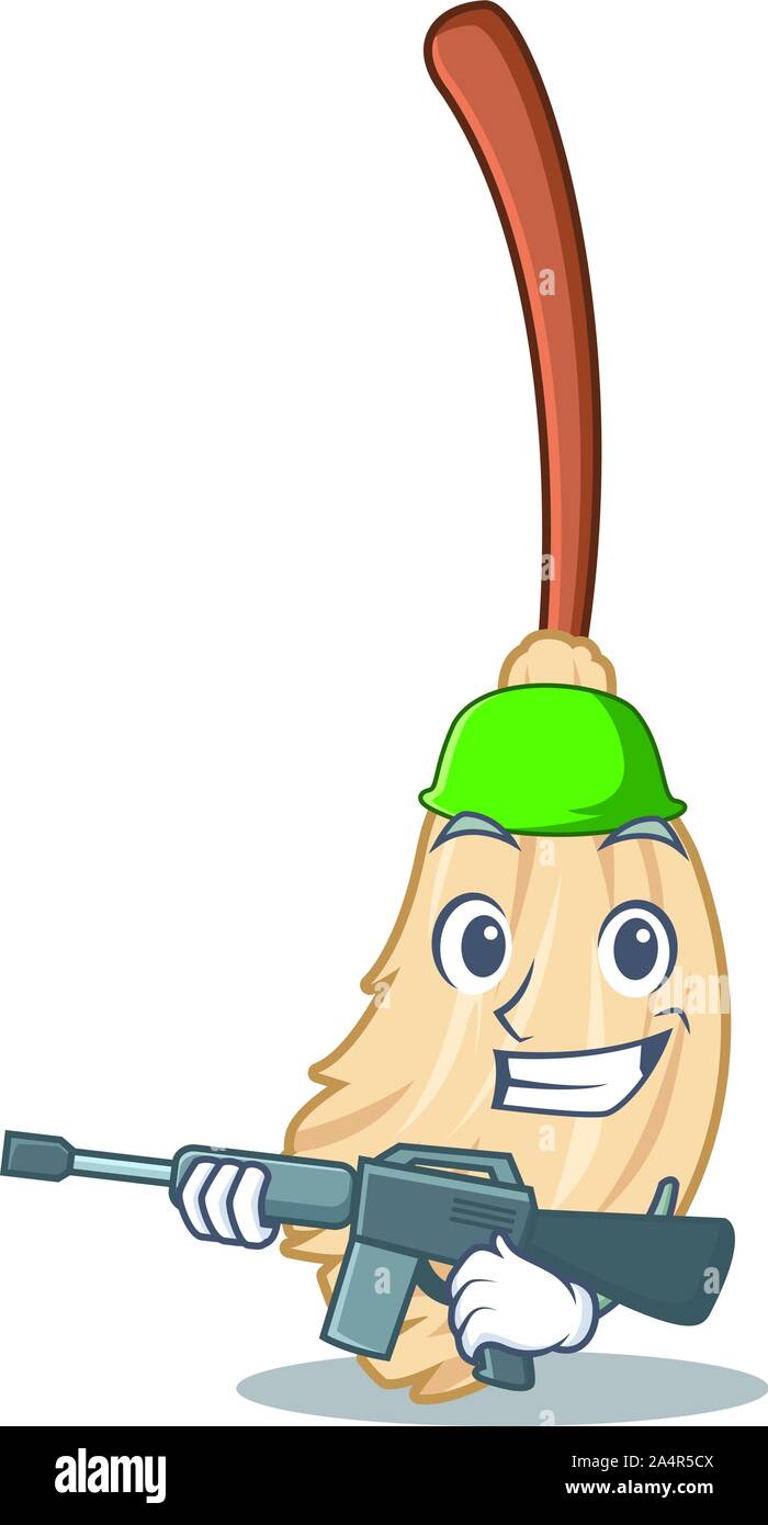 Army broom with in a the cartoon Stock Vector Image & Art - Alamy