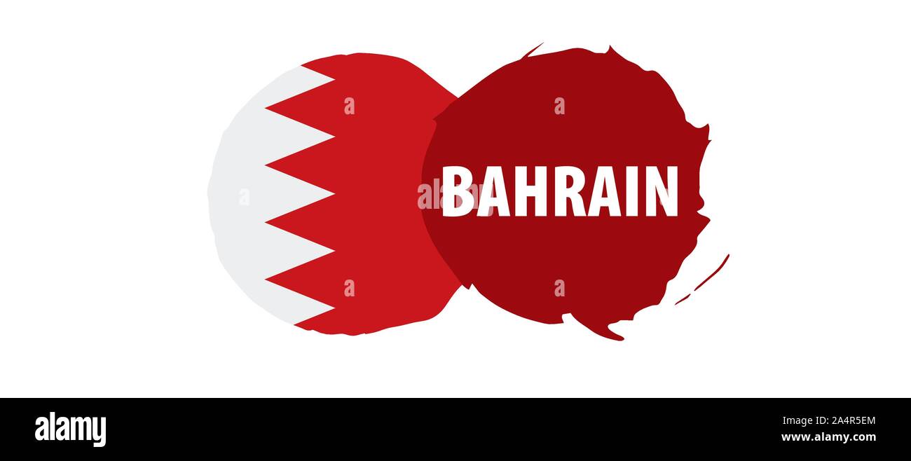 Bahrain flag, vector illustration on a white background Stock Vector ...
