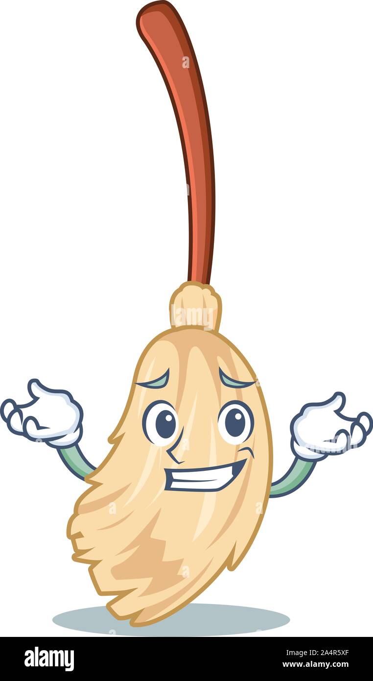 Grinning broom with the in cartoon shape Stock Vector Image & Art - Alamy