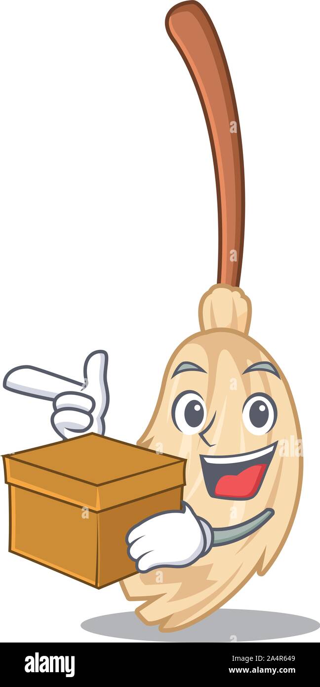 With box broom with the in cartoon shape Stock Vector Image & Art - Alamy