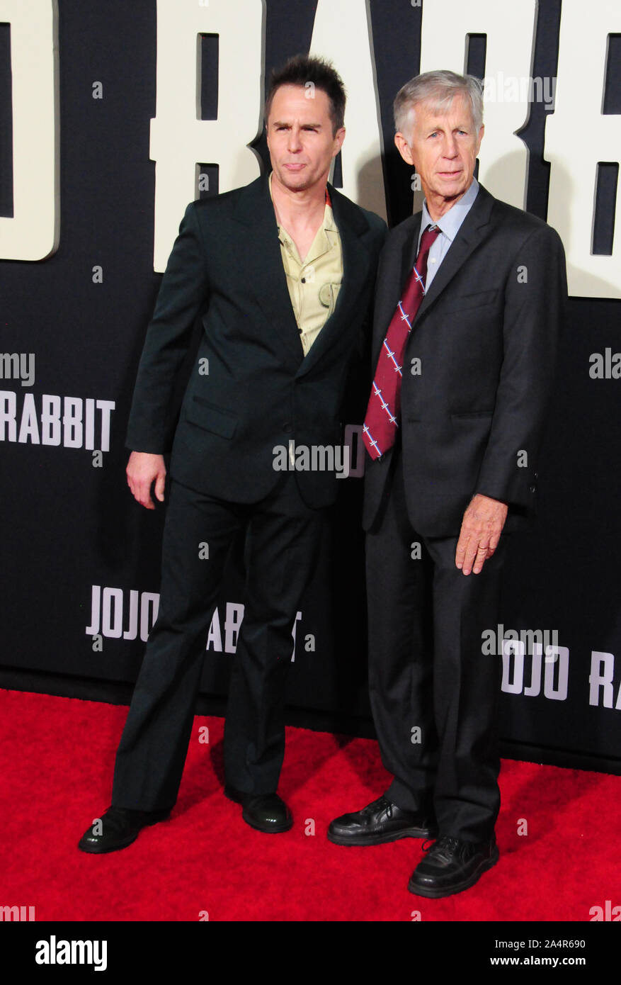 Los Angeles, California, USA 15th October 2019 Actor Sam Rockwell and ...