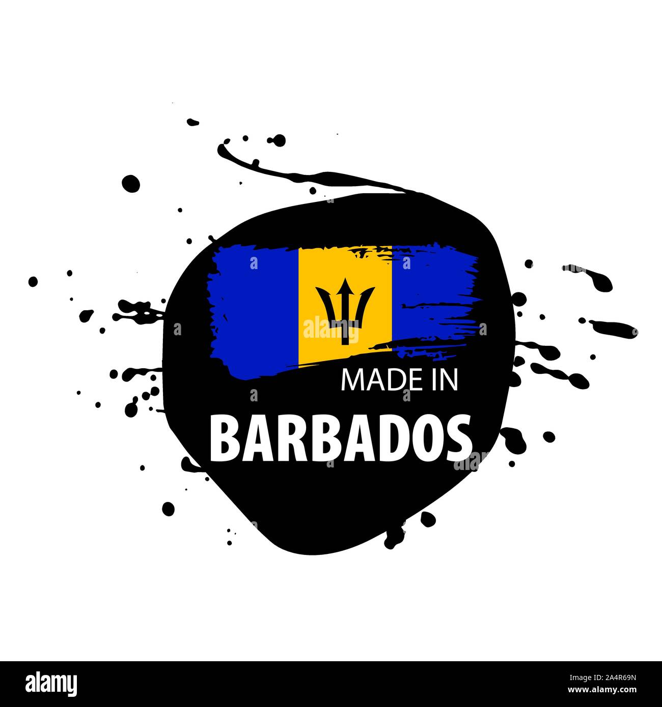 Barbados flag, vector illustration on a white background Stock Vector ...