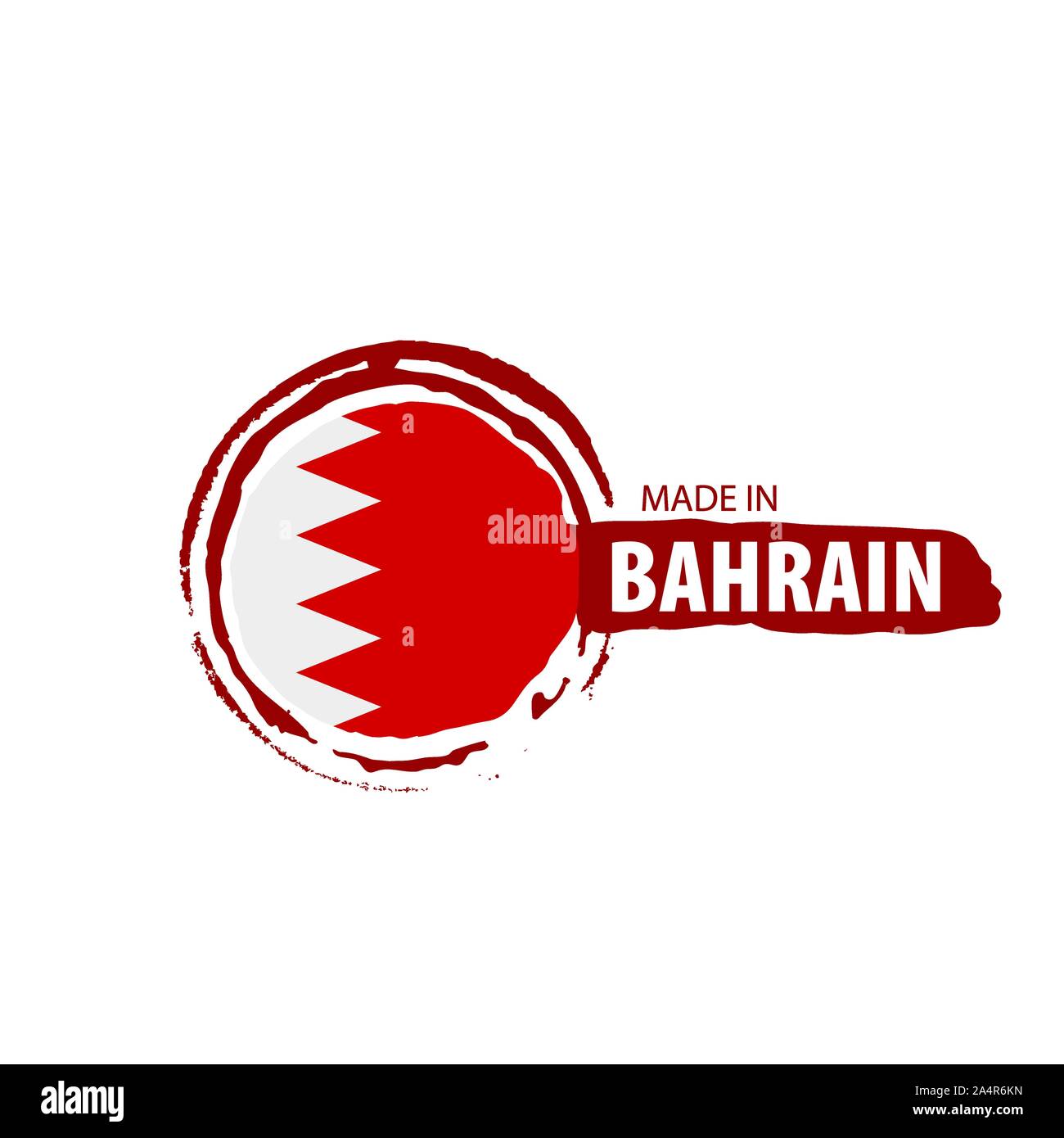 Bahrain flag, vector illustration on a white background Stock Vector ...