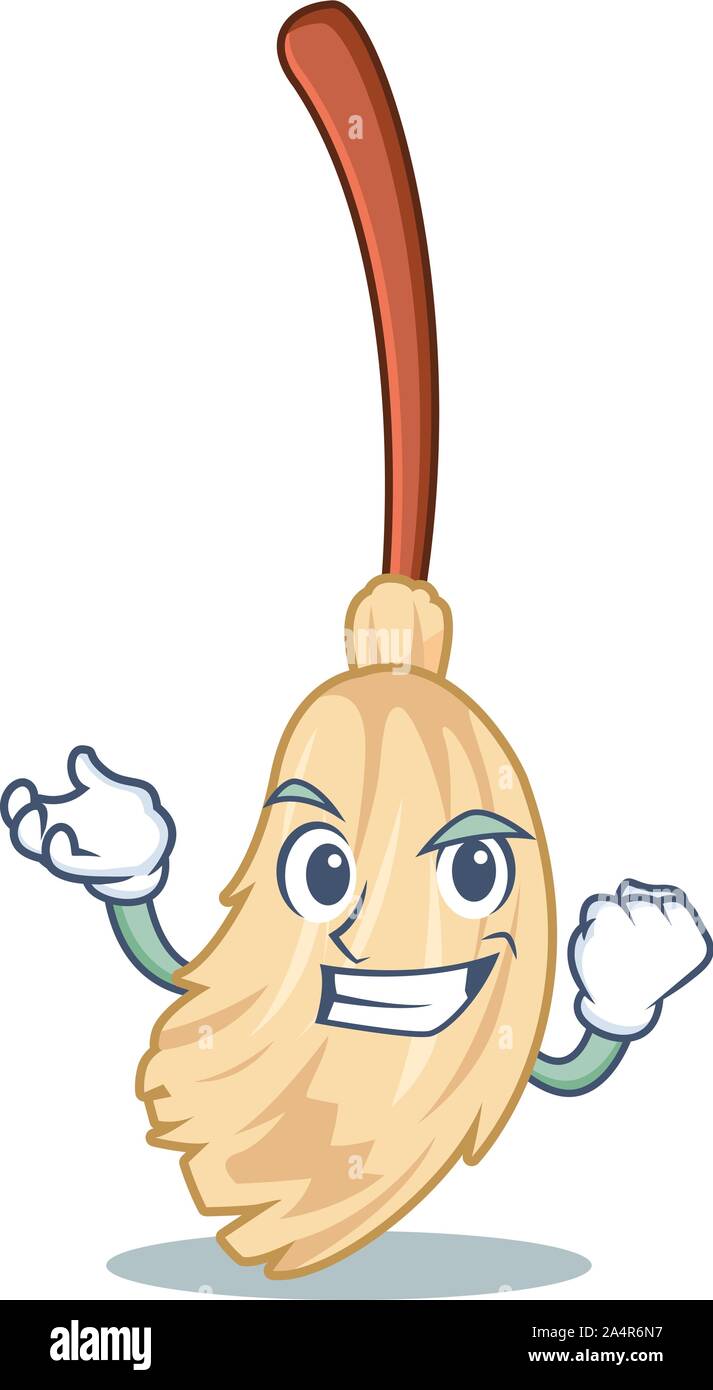 Successful broom with the in cartoon shape Stock Vector Image & Art - Alamy