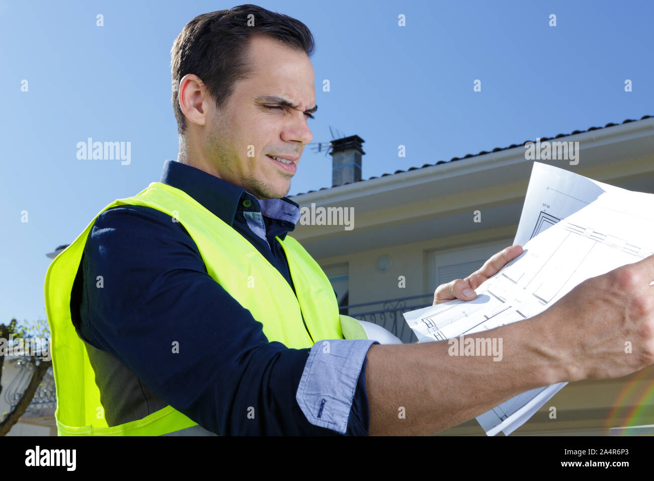 civil engineer planning at construction site Stock Photo - Alamy
