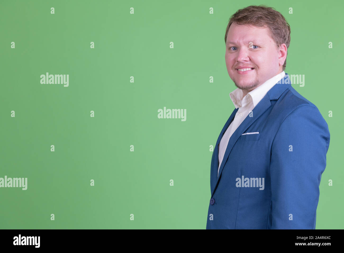 Profile view happy overweight bearded hi-res stock photography and ...