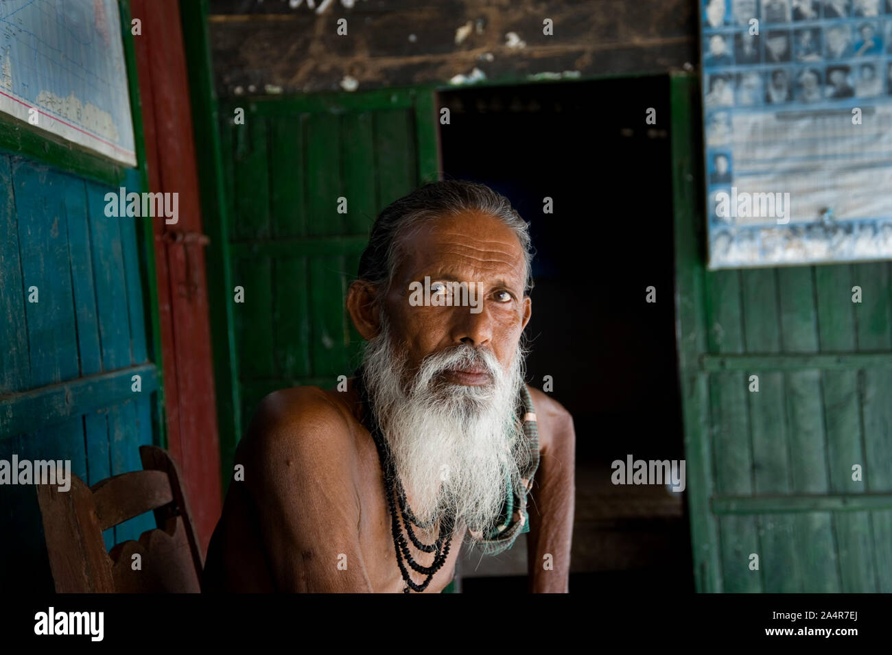 Modelrelease no: 023.Laxman Chandra Mandal, 76, an elderly man posed ...