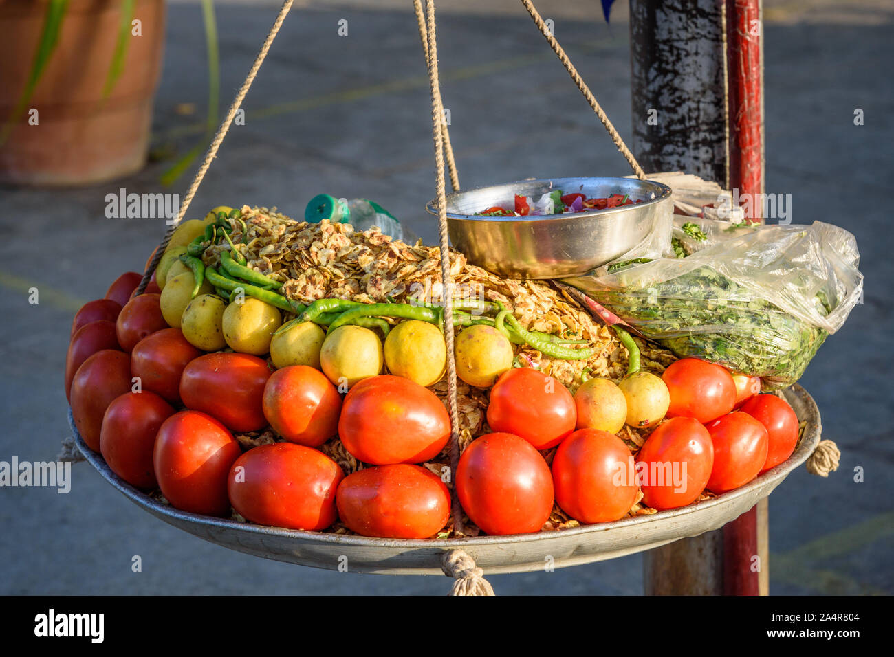 Indian traditional street spicy snack Chana Jor Garam or Chana Chor ...