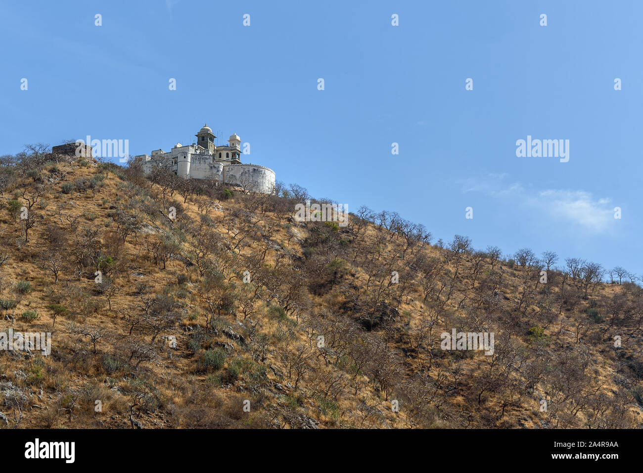Monsoon Palace or Sajjan Garh Palace on the hill in Udaipur. Rajasthan ...