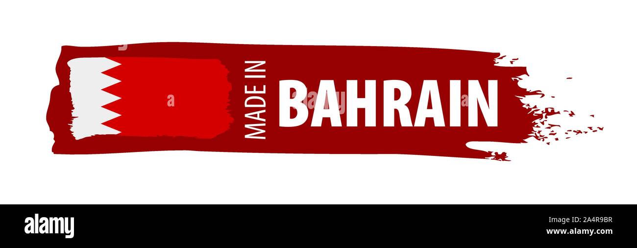 Bahrain flag, vector illustration on a white background Stock Vector ...