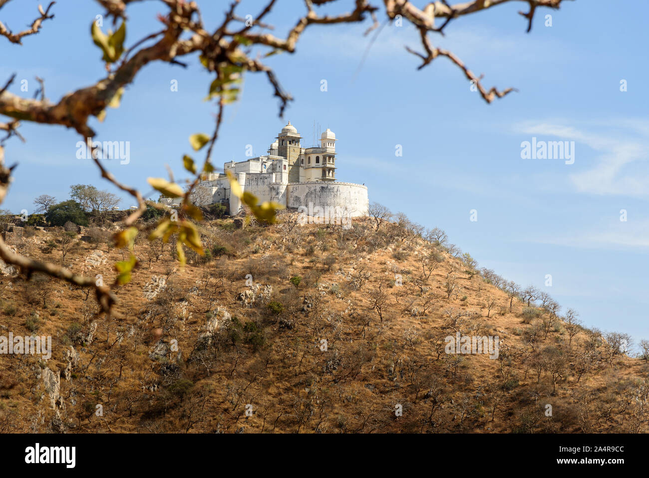 Monsoon Palace or Sajjan Garh Palace on the hill in Udaipur. Rajasthan ...