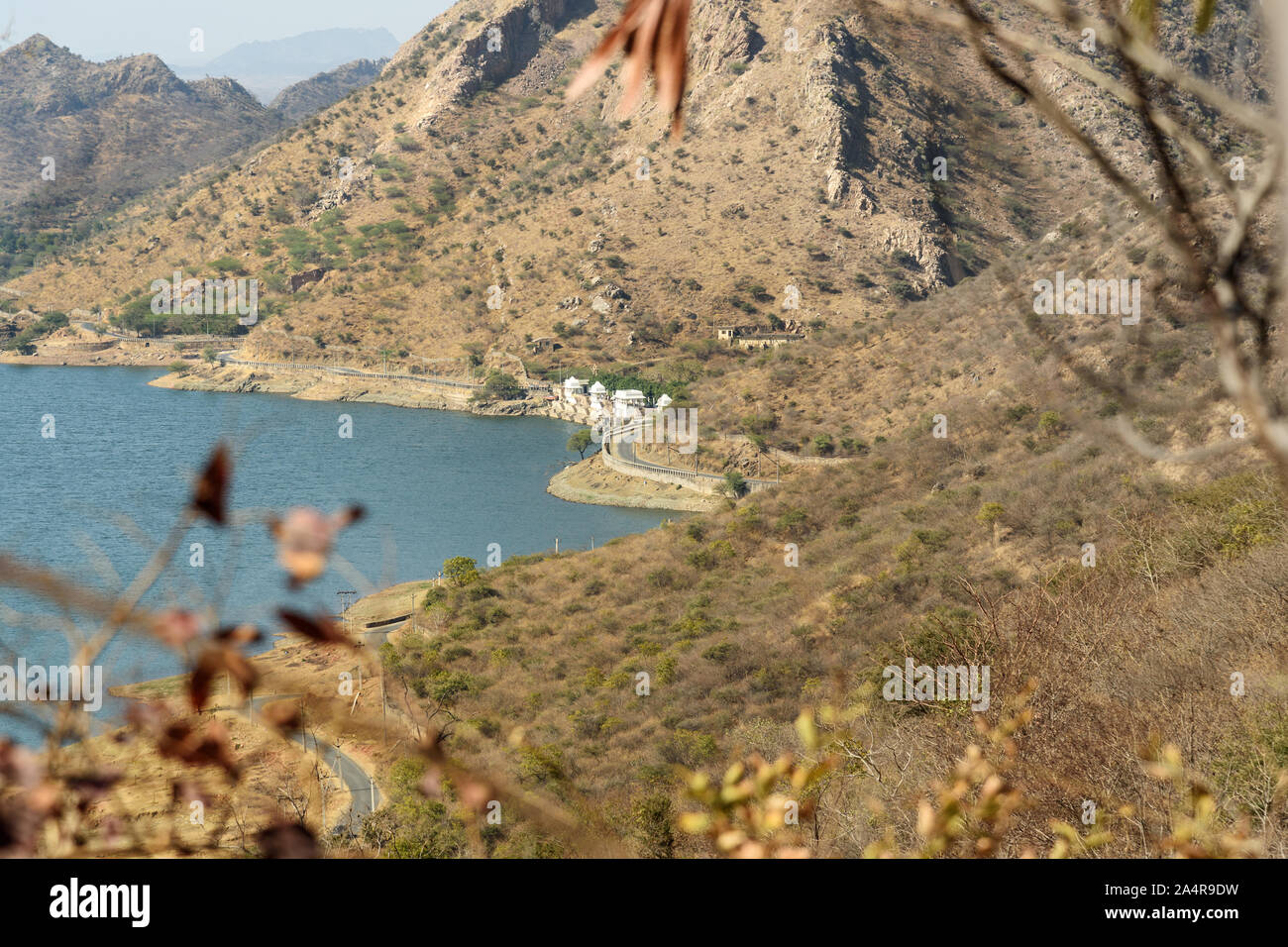 View of Lake Badi is artificial fresh water lake near Udaipur ...