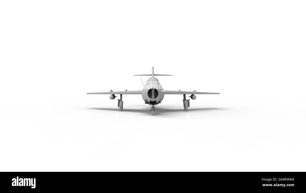 3d rendering of a historic fighter airplane in white studio background ...