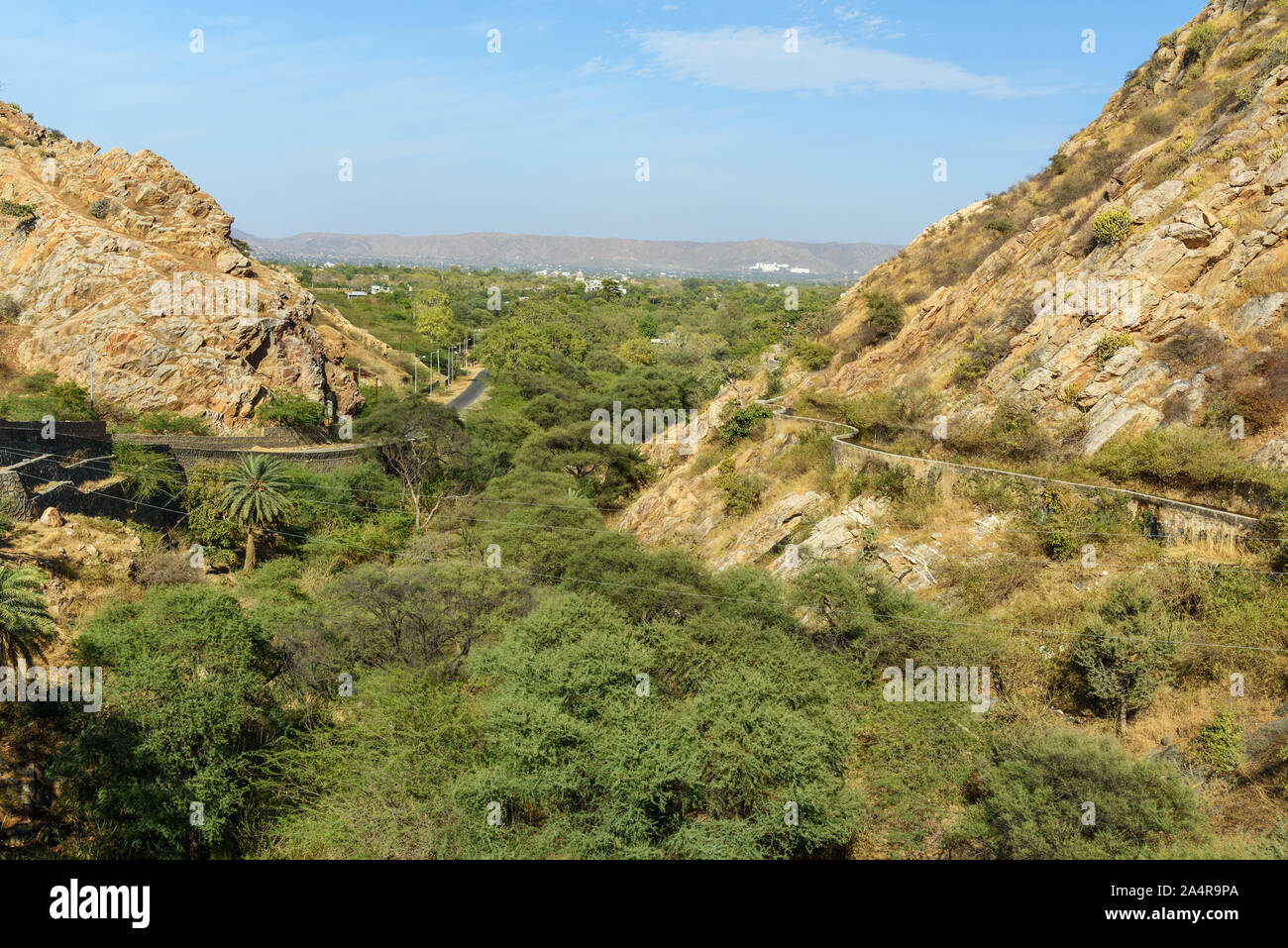 Mountain Landscape near Lake Badi. Udaipur. Rajasthan India Stock Photo ...