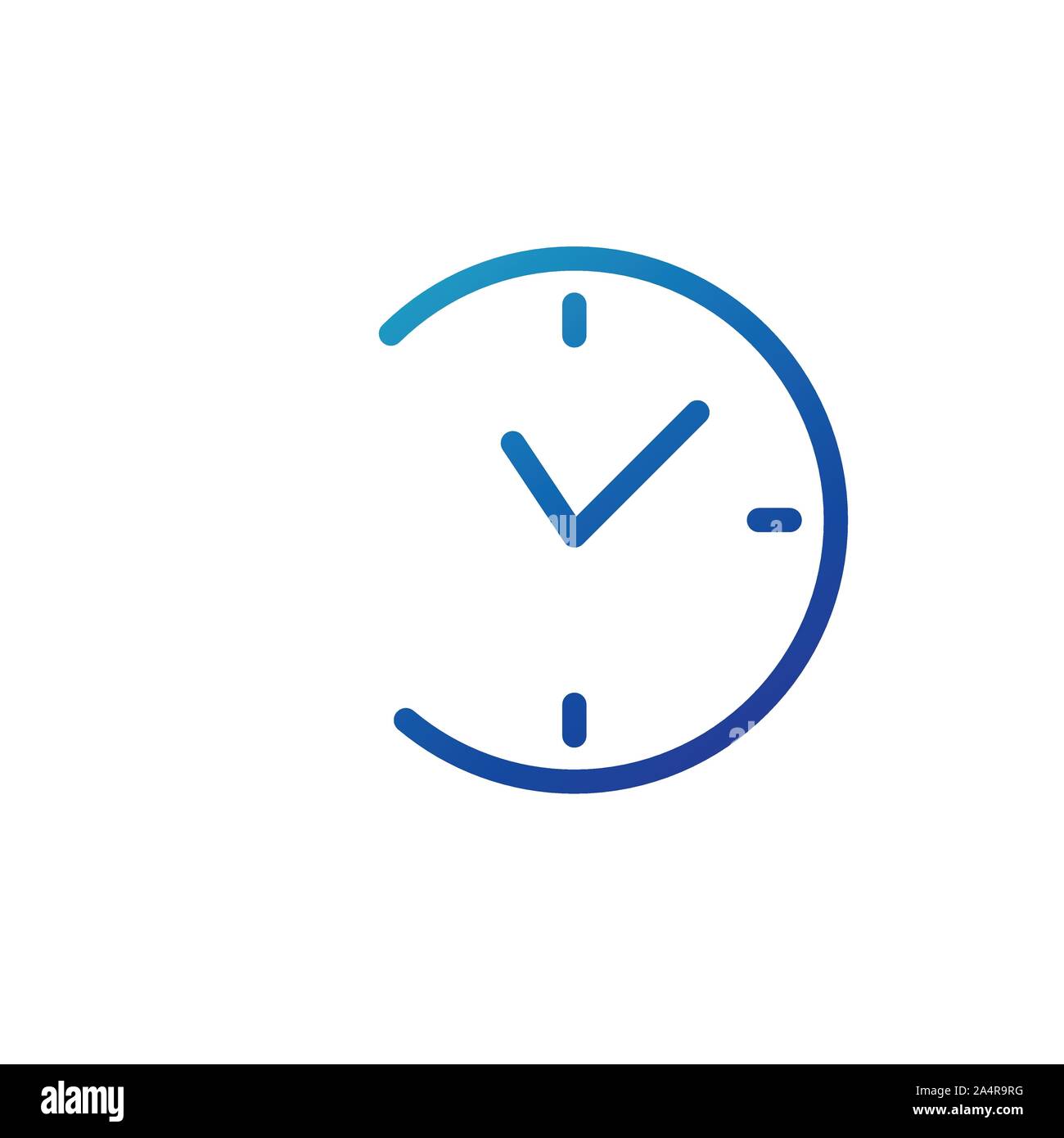 Clock, linear icon. Vector illustration isolated on white background ...