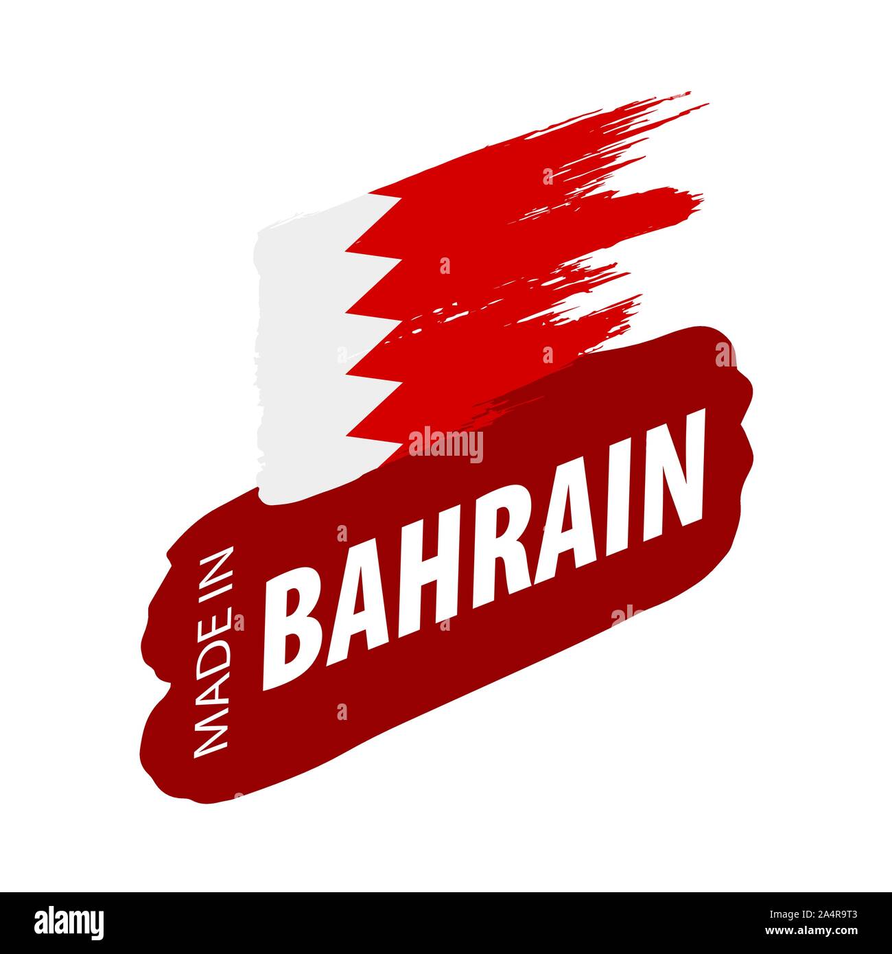 Bahrain flag, vector illustration on a white background Stock Vector ...
