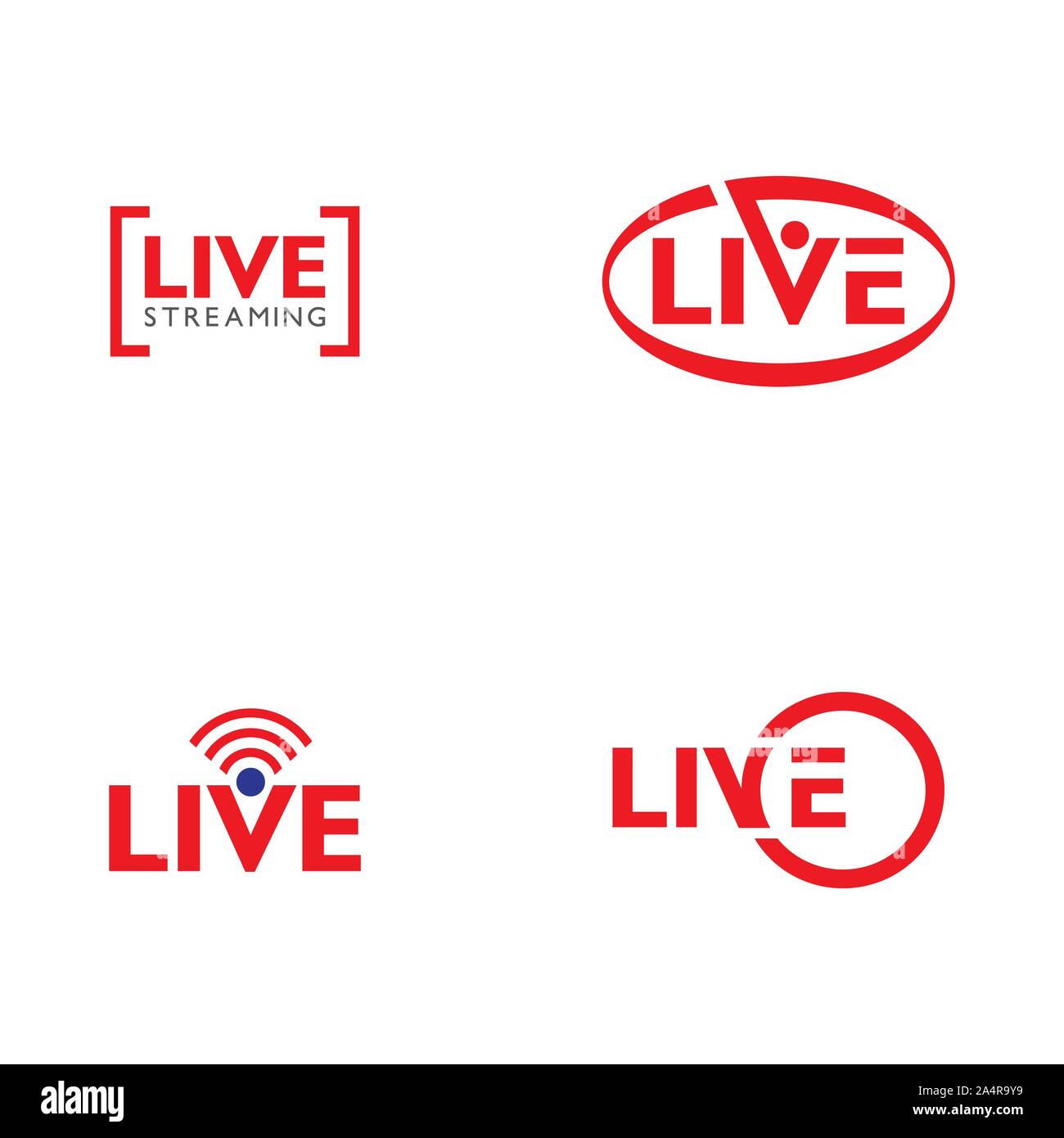 Live stream logo design. Vector illustration design template Stock ...