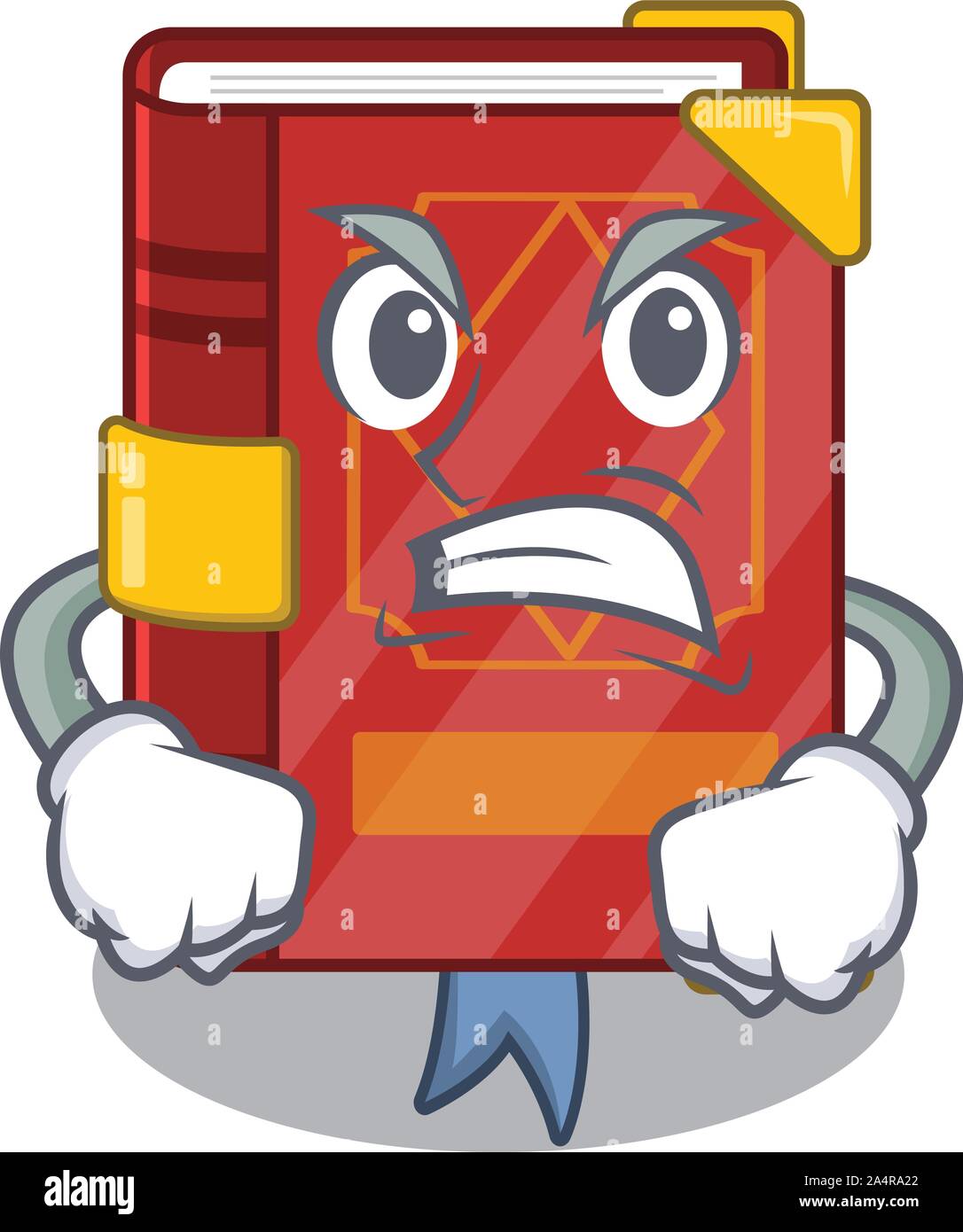 Angry magic spell book isolated in character Stock Vector Image & Art ...