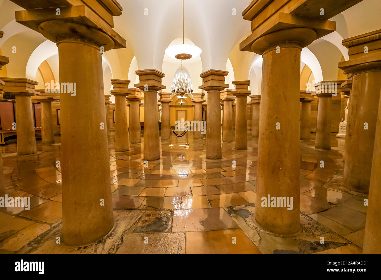 Columns Reflection US Capitol Crypt First Floor Capitol Washington DC ...