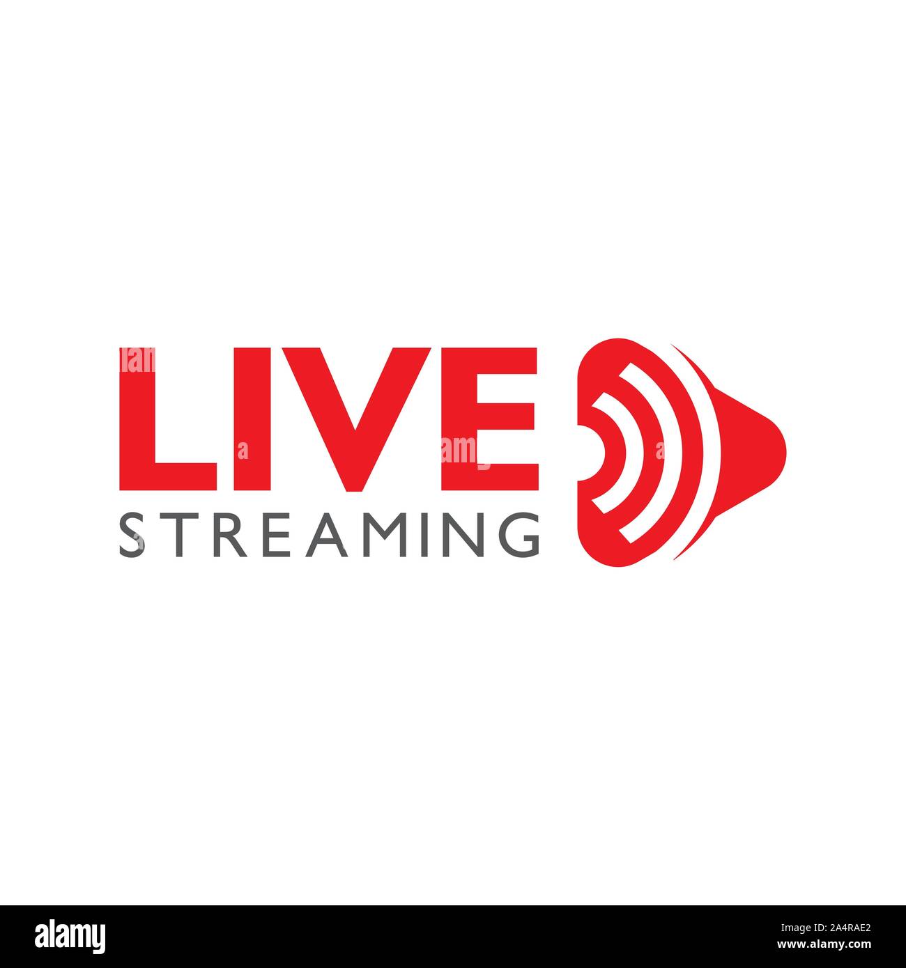 Live stream logo design. Vector illustration design template Stock ...