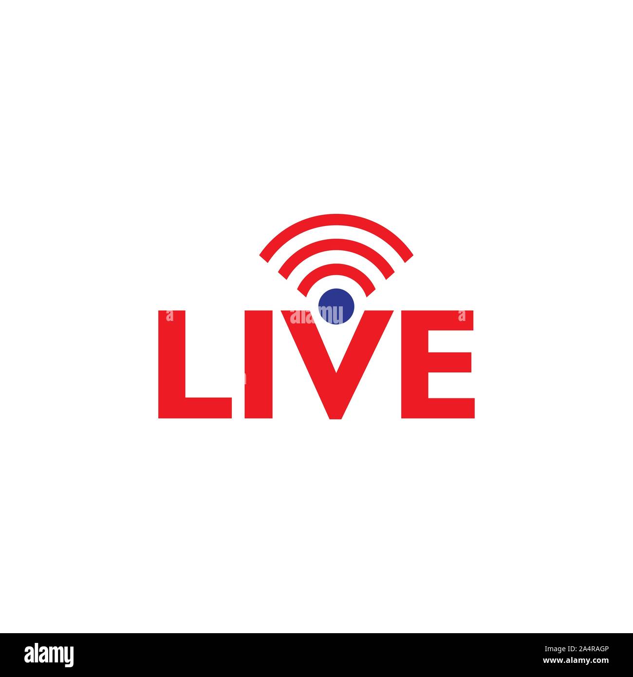 Live stream logo design. Vector illustration design template Stock ...