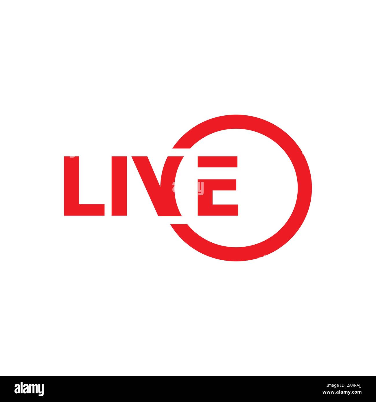 Live stream logo design. Vector illustration design template Stock ...