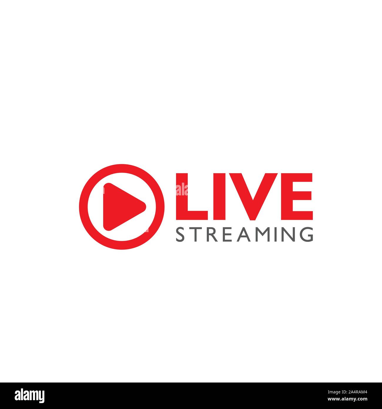 Live stream logo design. Vector illustration design template Stock ...