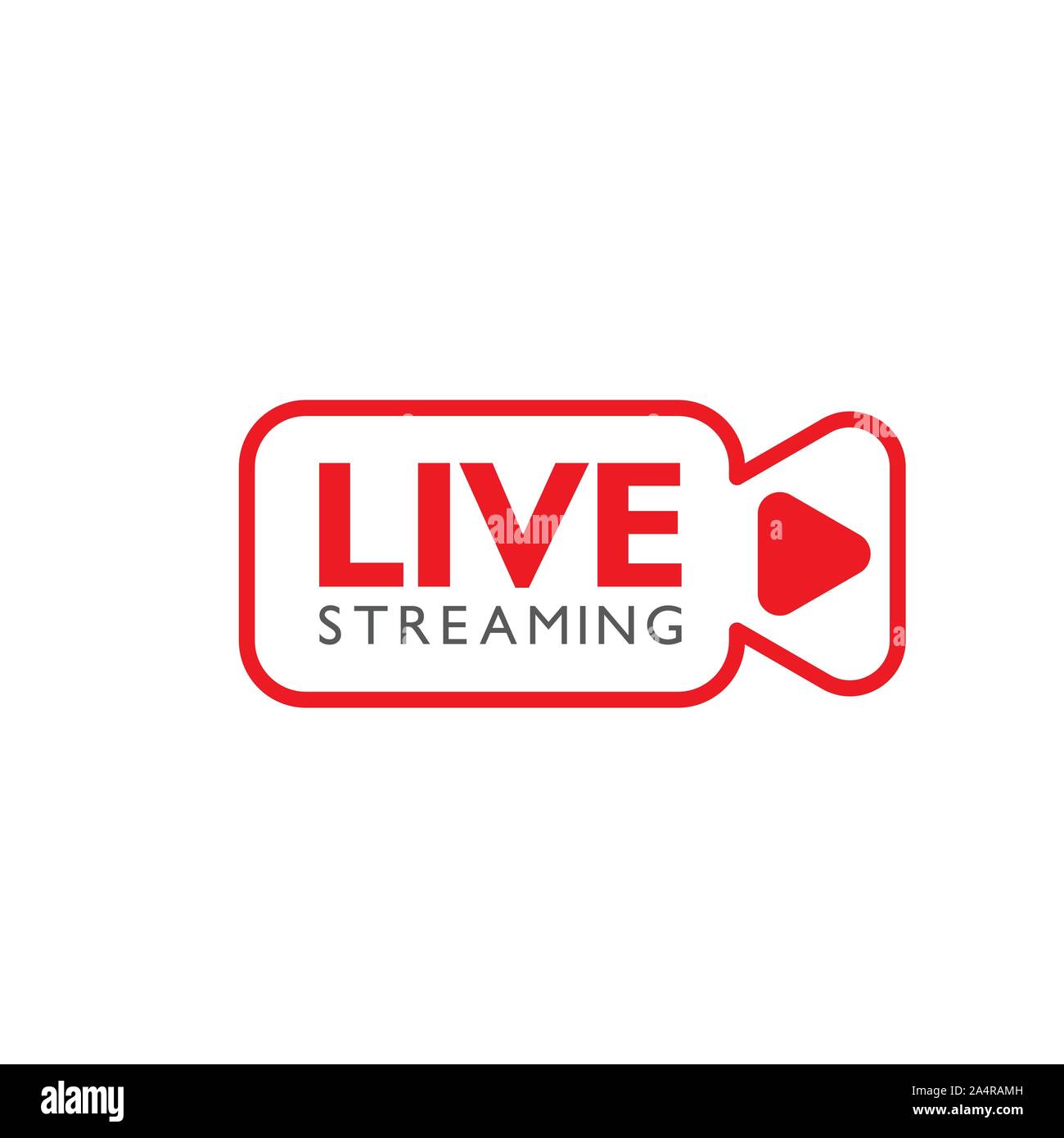 Live stream logo design. Vector illustration design template Stock ...