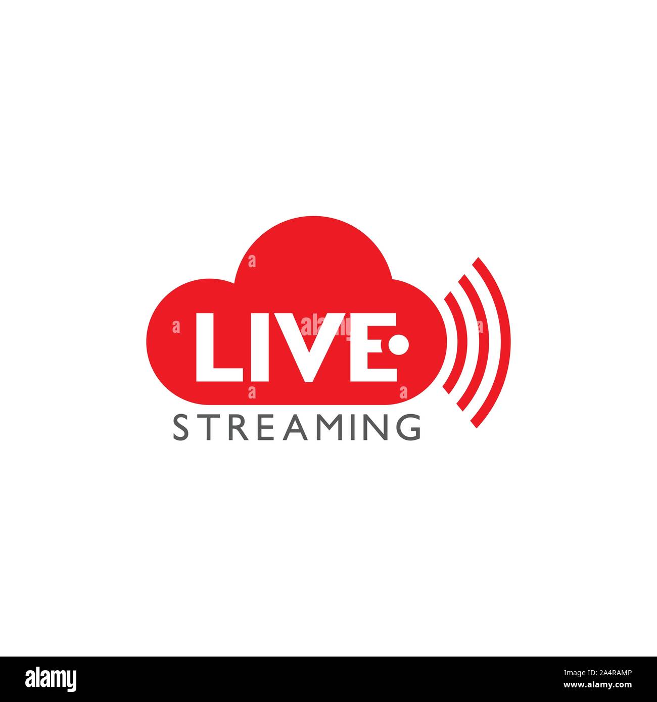 Live stream logo design. Vector illustration design template Stock ...
