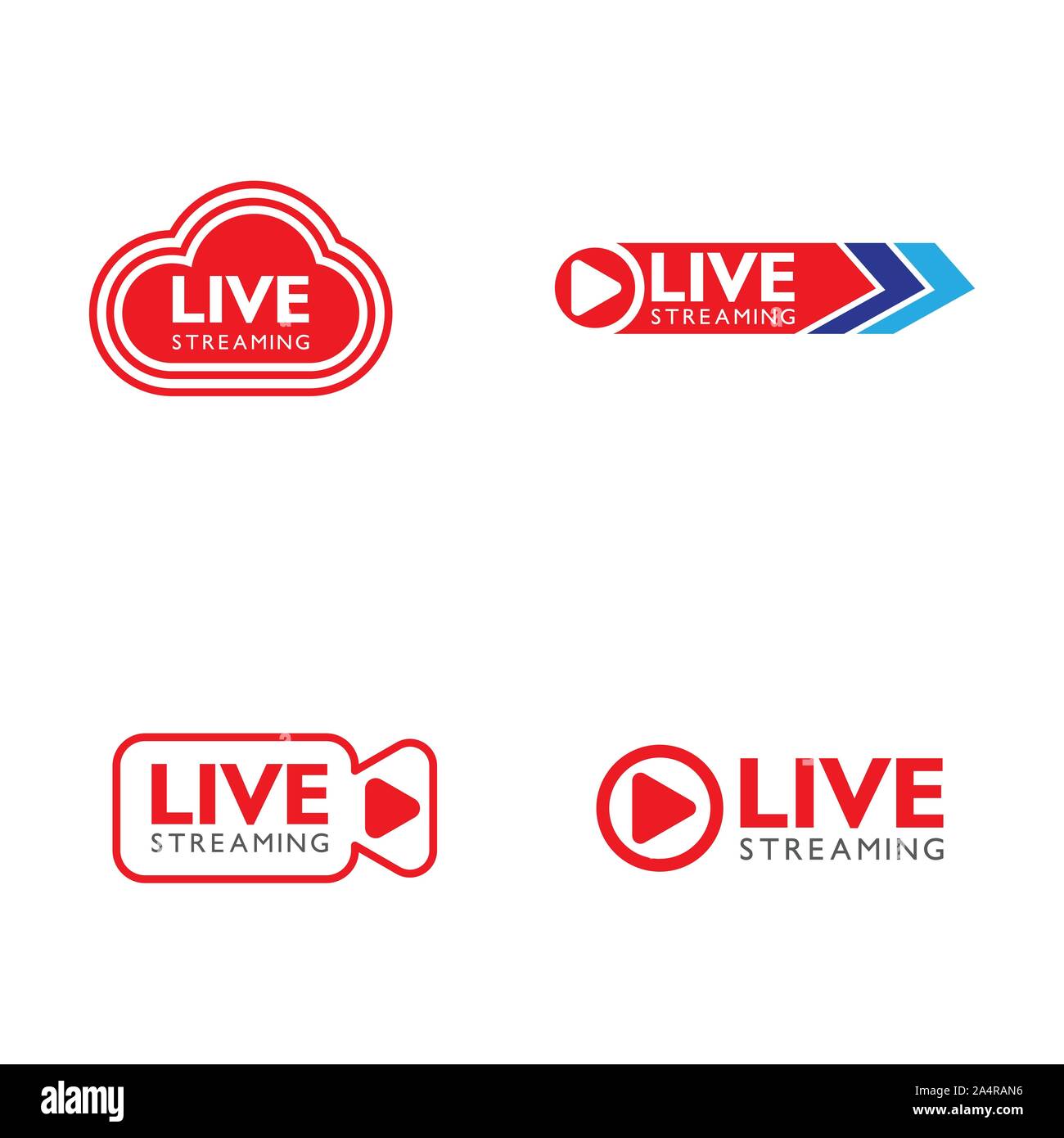 Live stream logo design. Vector illustration design template Stock ...
