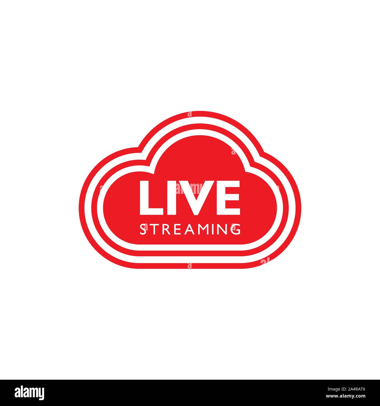 Live stream logo design. Vector illustration design template Stock ...