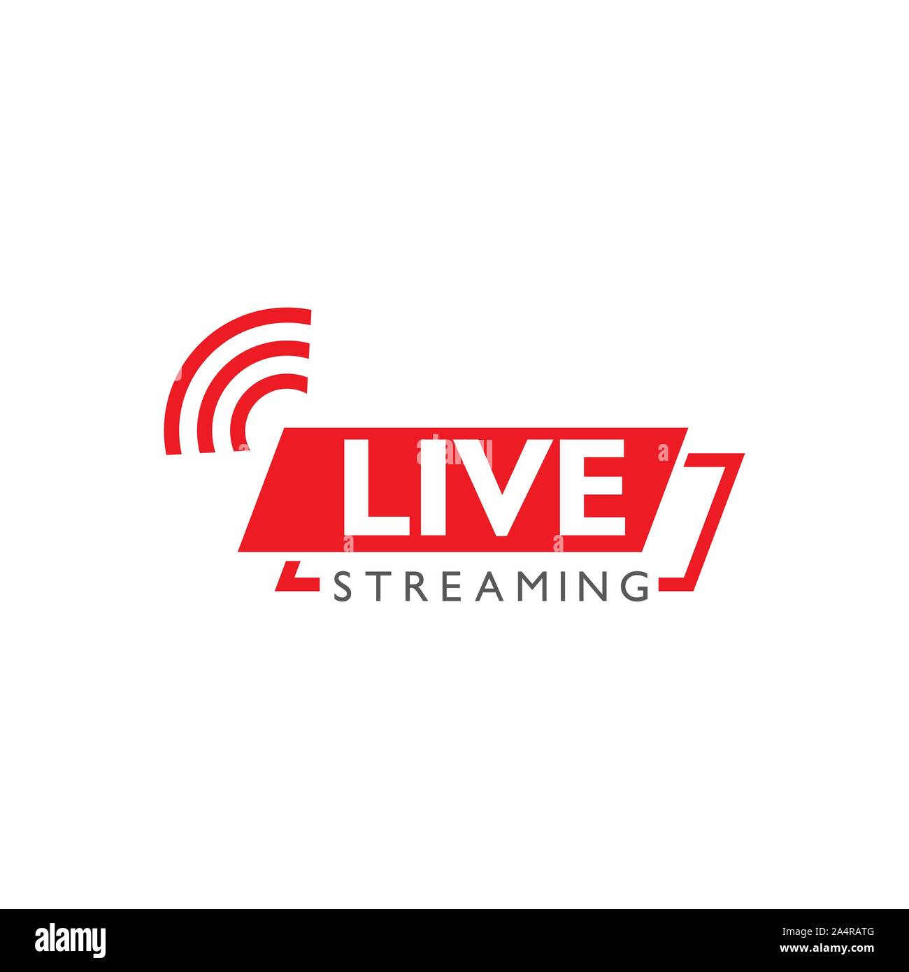 Live stream logo design. Vector illustration design template Stock ...